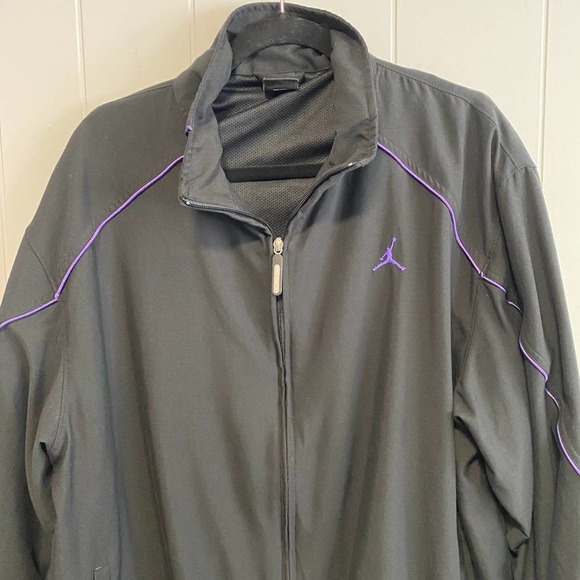 Jordan | Jackets & Coats | Nike Jordan Black Purple Track Style Jacket ...